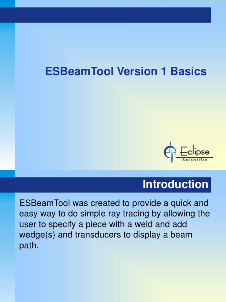 ESBeamTool 1.0 User Guide | PDF | Areas Of Computer Science | Software