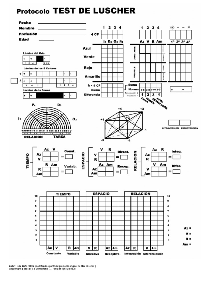 Test de colores de Lüscher optimizado | PDF