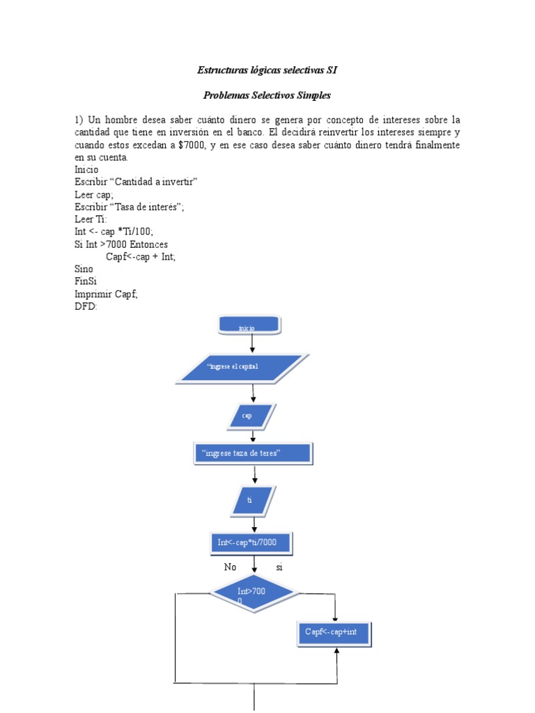 Estructuras Lógicas Selectivas SI EJERCICIOS DEL 1 AL 5 | PDF | Macroeconómica | Economias