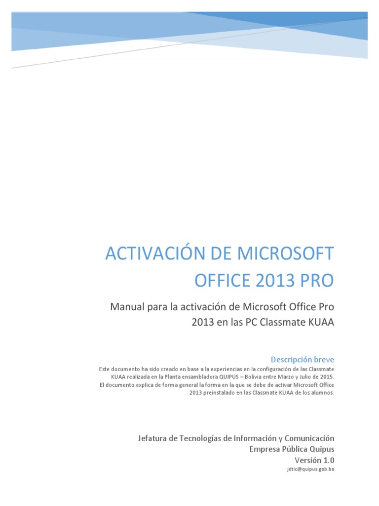 11 - Manual Activacion Office | PDF | Microsoft Windows | Microsoft