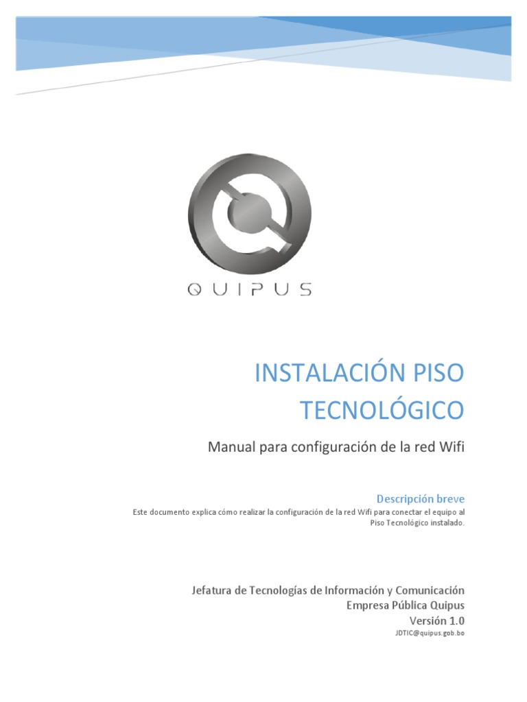 12 - Manual Configuacion Red Wifi | PDF | Wifi | Punto de acceso ...
