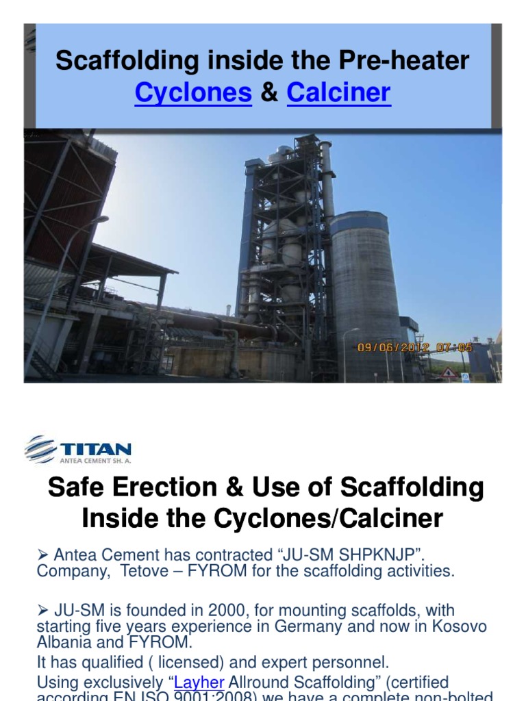 Scaffolding Safety in Cement Cyclones | PDF | Scaffolding | Equipment