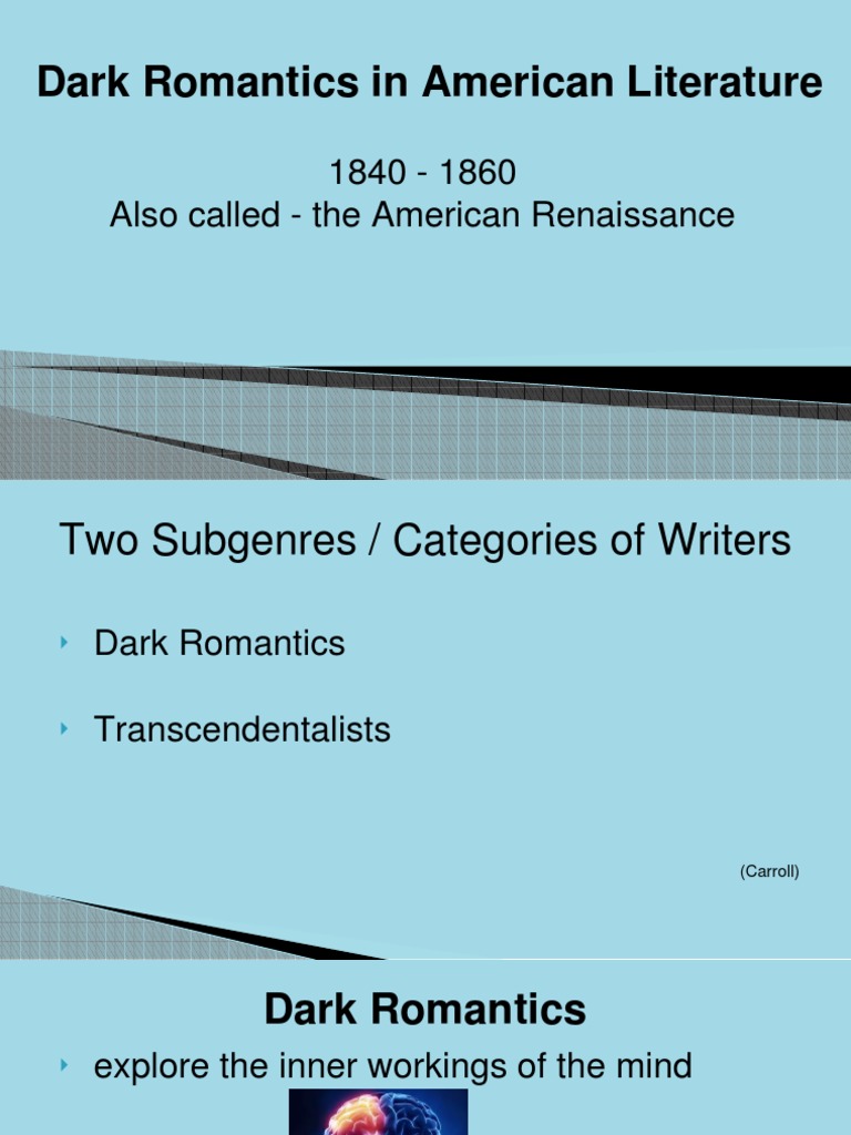 Dark Romantics American Literature | PDF | The Raven | Romanticism