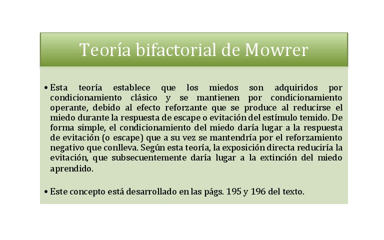 Teoria Bifactorial de Mowrer PDF | PDF