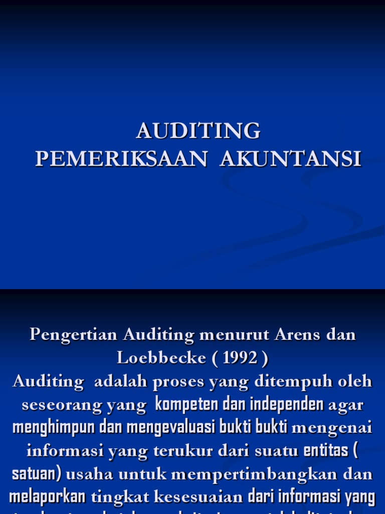 Ruang Lingkup Auditing | PDF