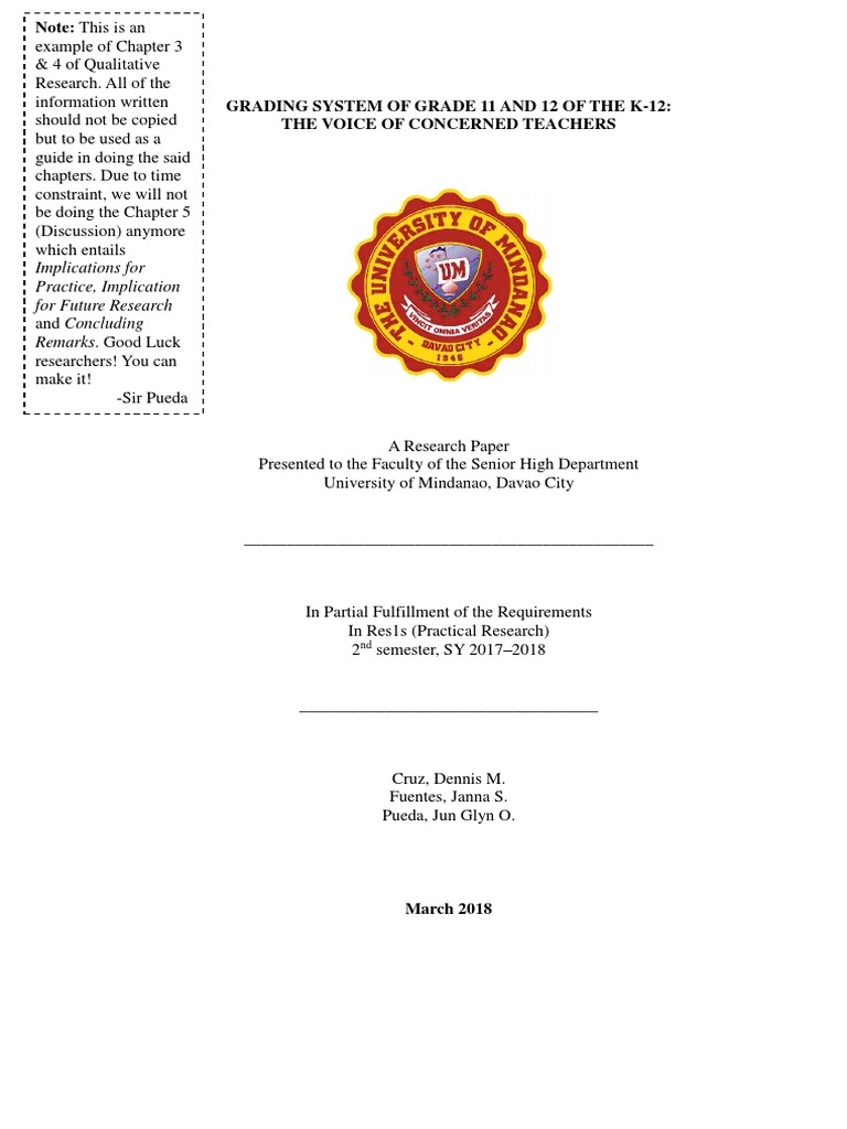 Chapter 3 and 4 Research Paper | Download Free PDF | Qualitative ...