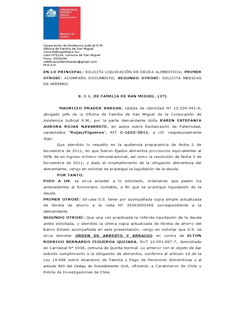 Liquidación y Orden de Arresto | PDF