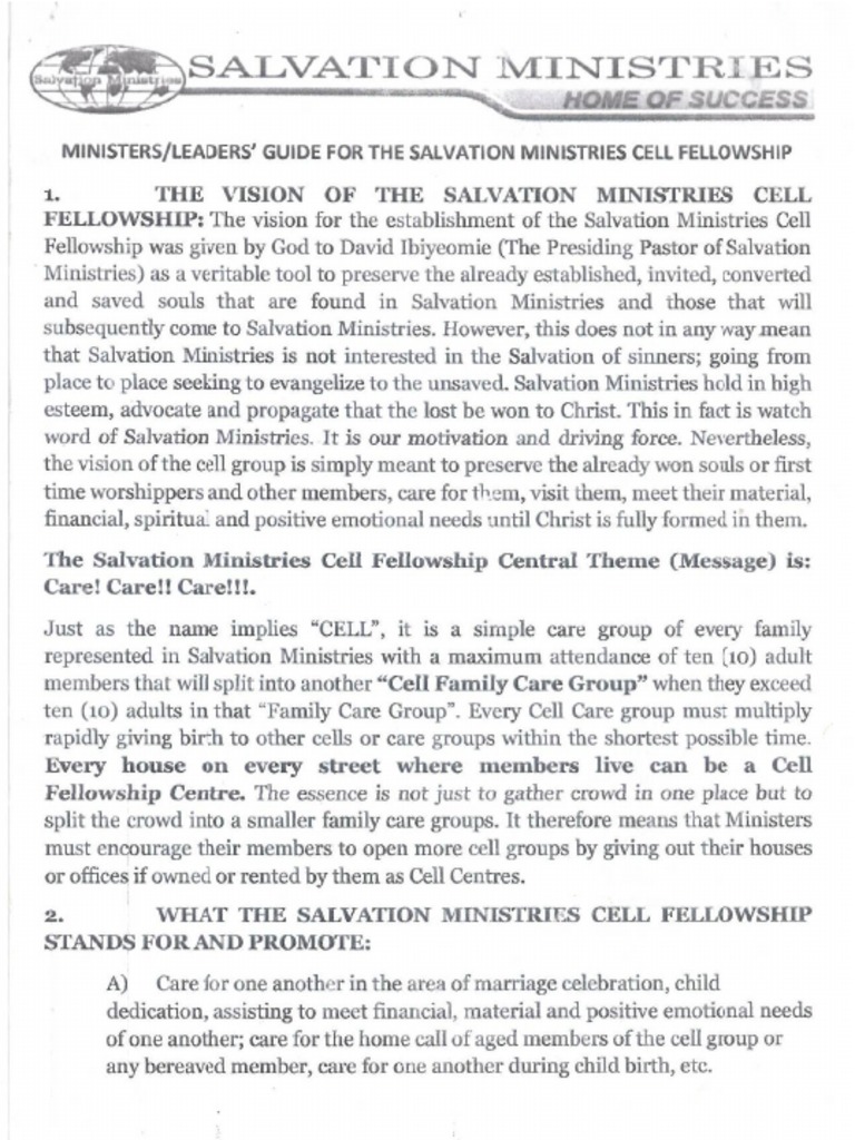 Homecell Guide For Leaders | PDF