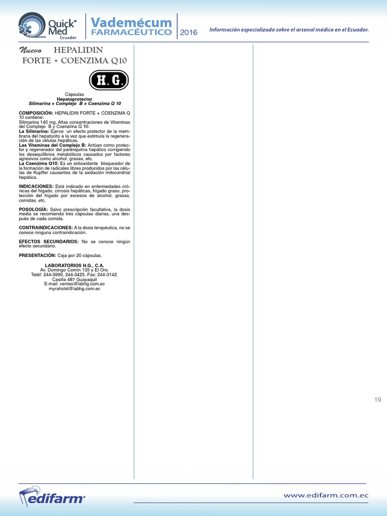 HEPALIDIN FORTE + COENZIMA Q 10 - Y91m357g PDF | PDF