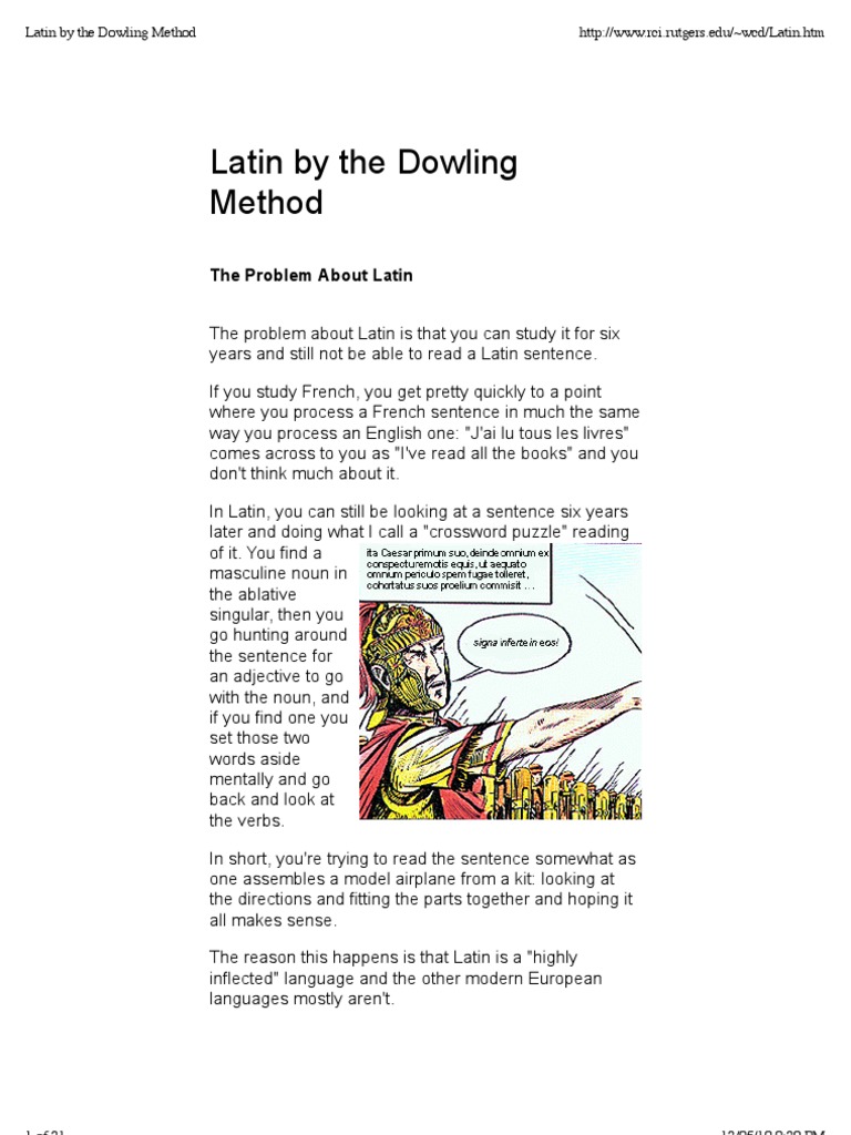 Mastering Latin with the Dowling Method | PDF | Grammatical Number | Latin