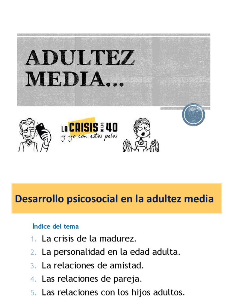 Adultez Media | PDF | Adultos | Ciencias del comportamiento