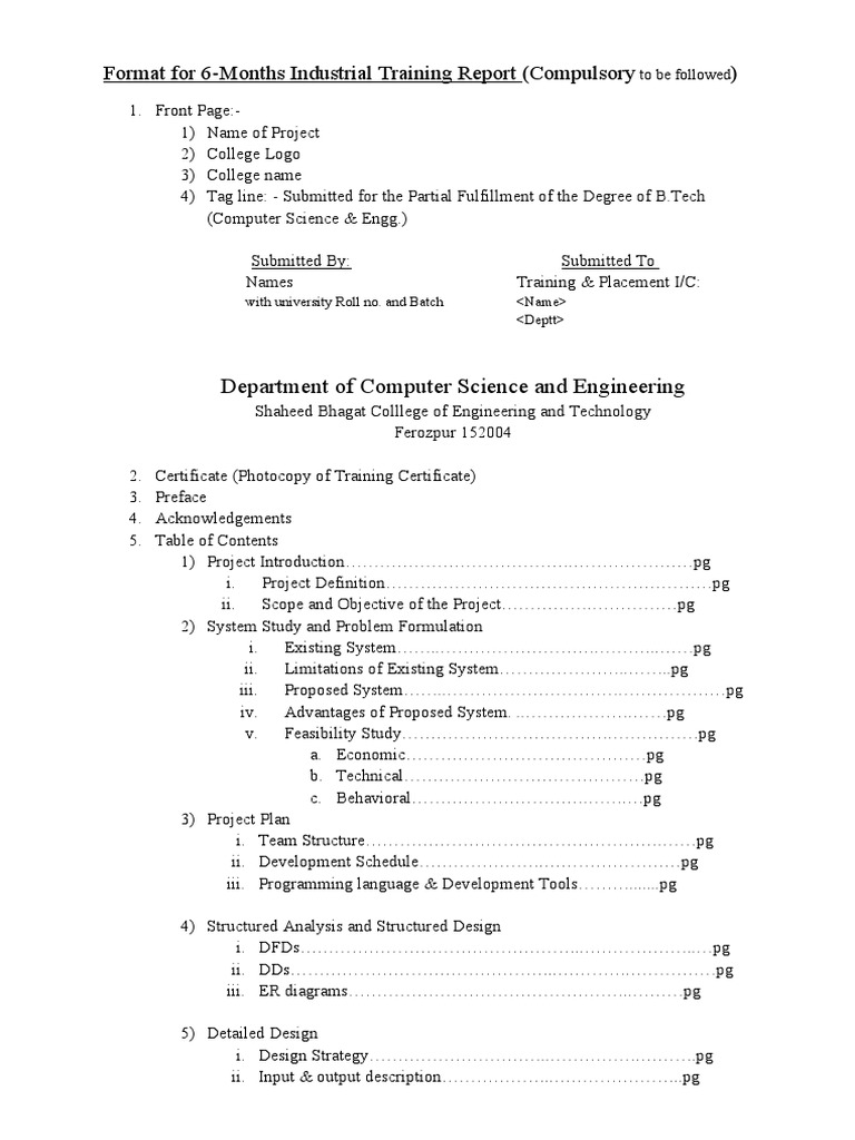 Industrial Training Report Format | PDF | Digital Technology | Computer ...