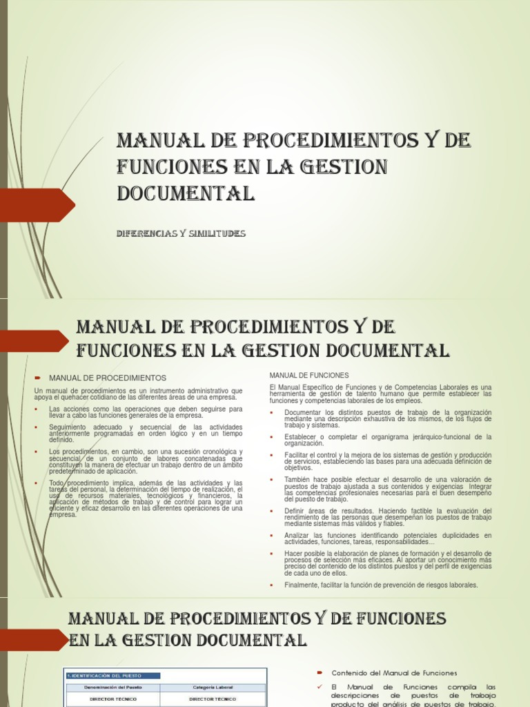 Manual de Procedimientos y Funciones GD | PDF | Business