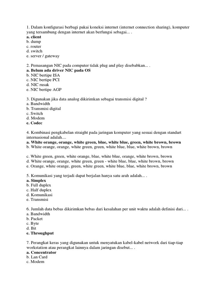 Soal Produktif Kelas XII TKJ PM 1 | PDF