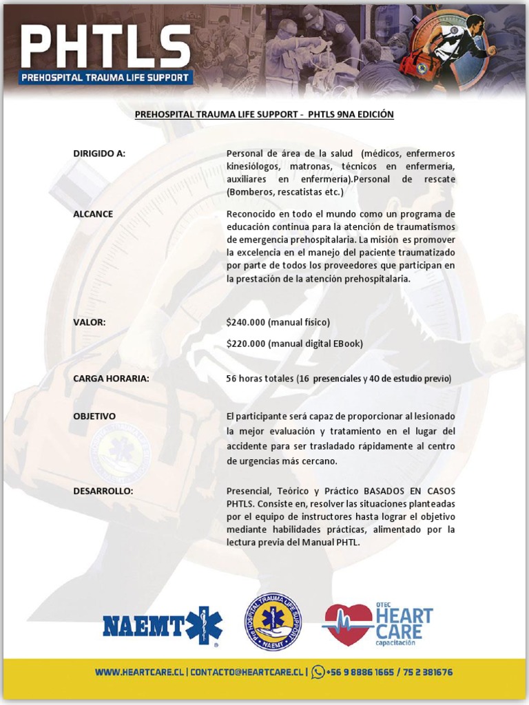 Curso PHTLS PDF | PDF | Enfermería | Medicina