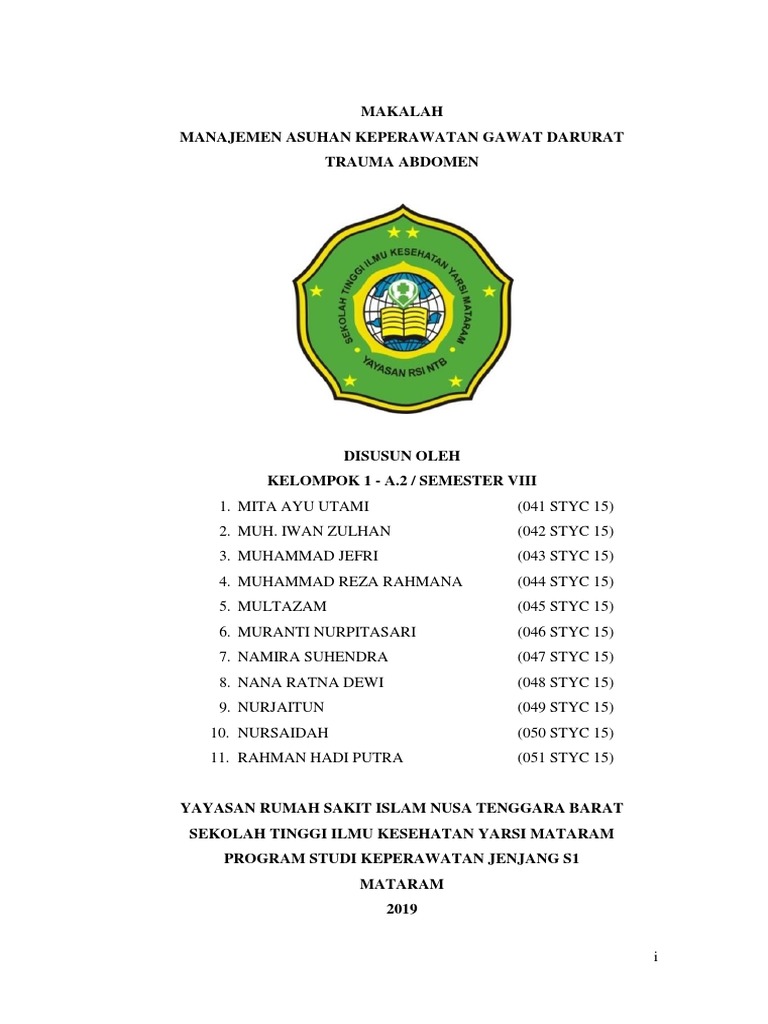 K1 - Manajemen Asuhan Keperawatan Gawat Darurat Trauma Abdomen | PDF