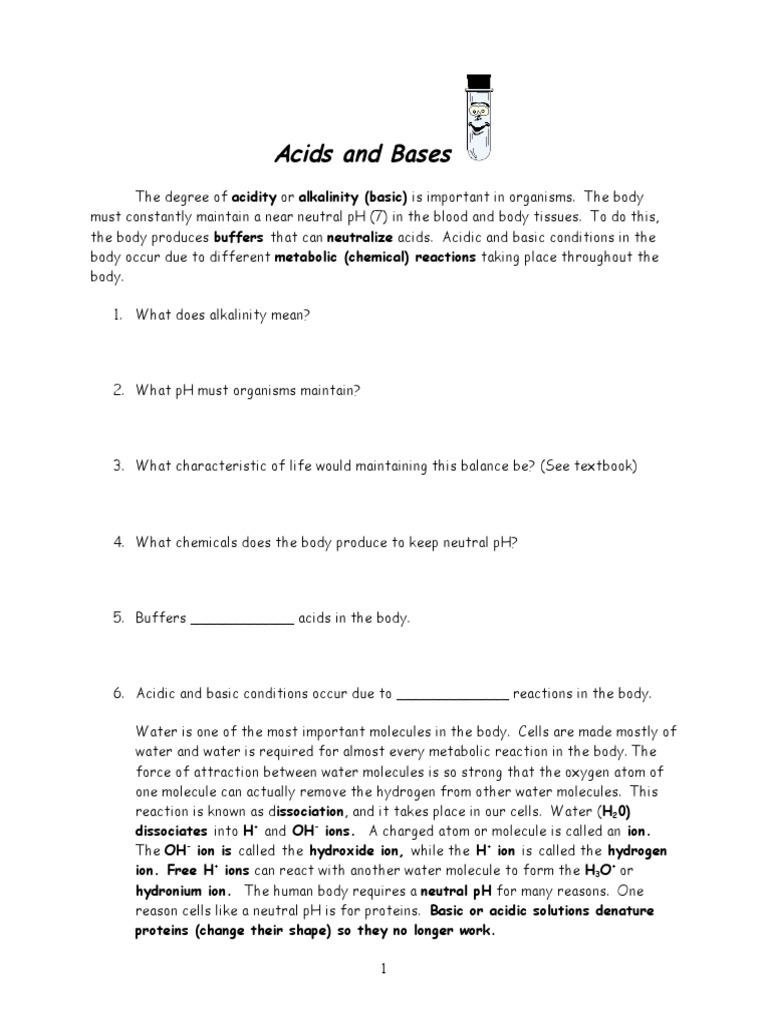 Biology: Acids, Bases, and pH Balance | PDF | Ph | Hydroxide
