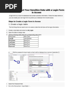 How To Create A User Login Form in Microsoft Access | PDF | Microsoft Access | Login