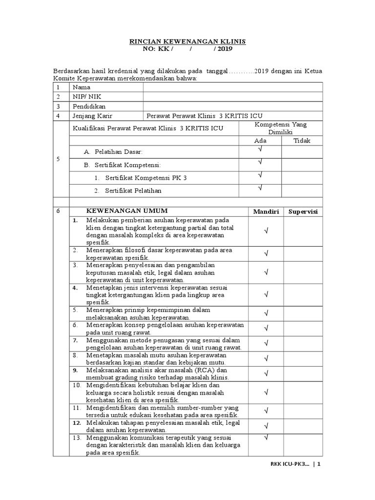 RKK PK 3 ICU, Oke | PDF