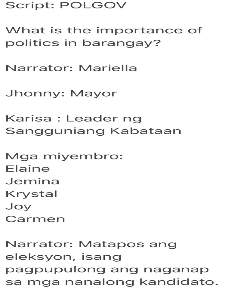 Script: POLGOV | PDF