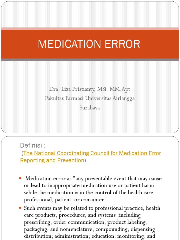 Preventing Medication Errors in Healthcare | PDF | Medical Error ...