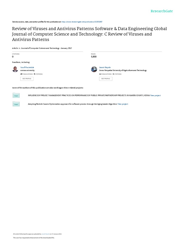 Review of Viruses and Antivirus | PDF | Antivirus Software | Computer Virus