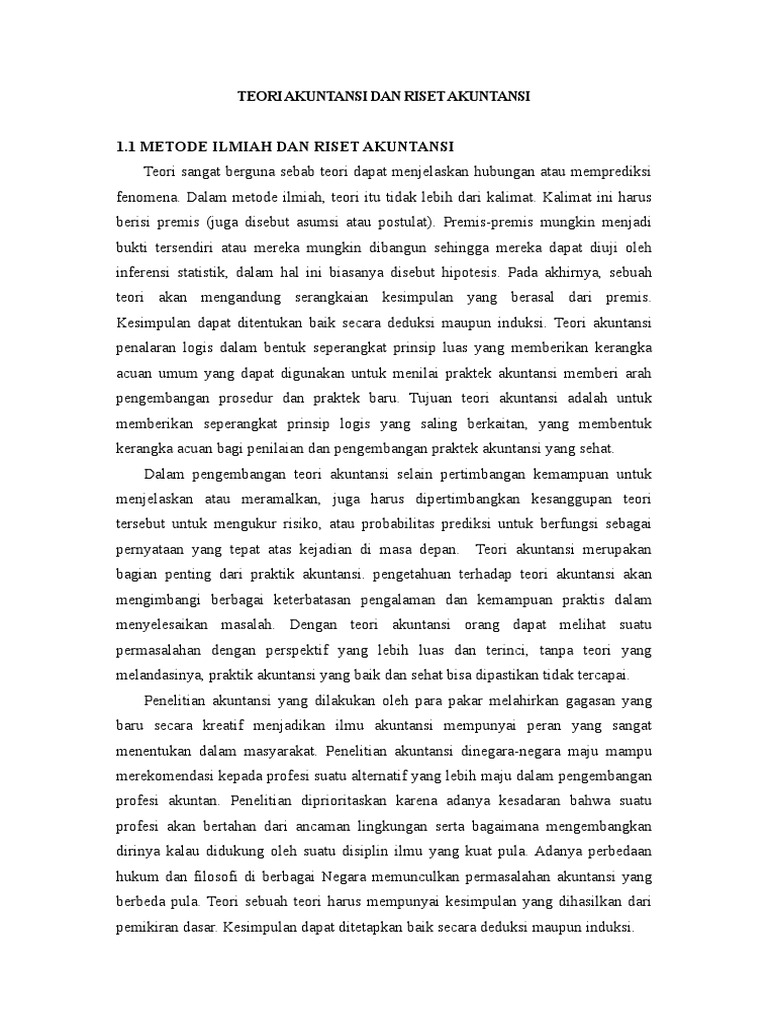 RMK Teori Dan Riset Akuntansi | PDF | Karier & Perkembangan | Bisnis