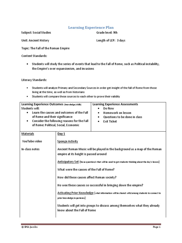 The Fall of Rome | PDF | Roman Empire | Learning