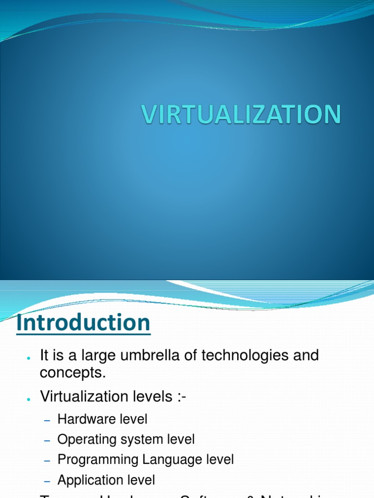 Characteristics of Virtualized Environment | PDF | Virtual Machine ...