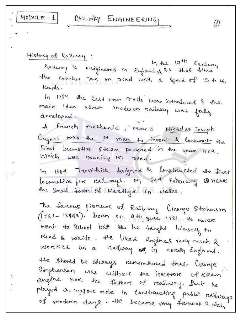 Transportation Engineering Notes | PDF