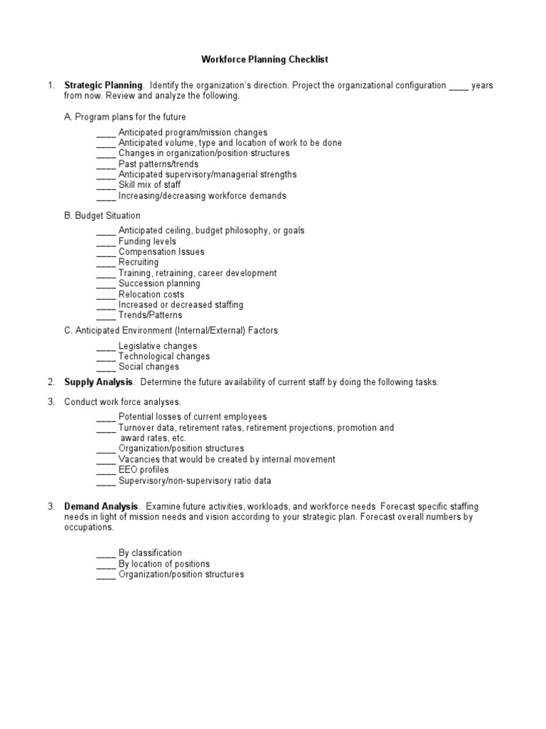 Workforce Planning Strategy Guide | PDF | Human Resources | Strategic ...