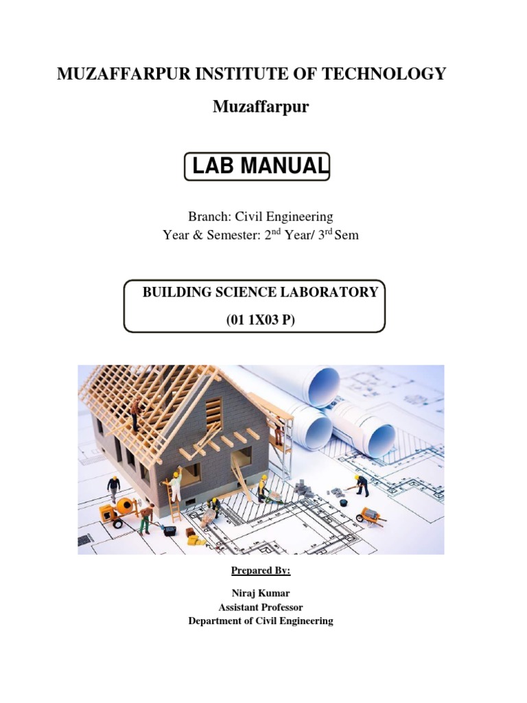 Building Science Lab Manual | PDF | Brick | Experiment