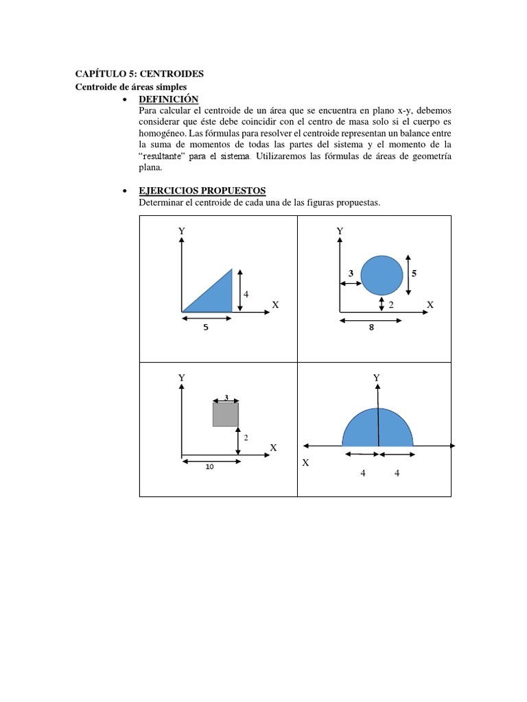 Cálculo y determinación del centroide de figuras planas y volúmenes ...