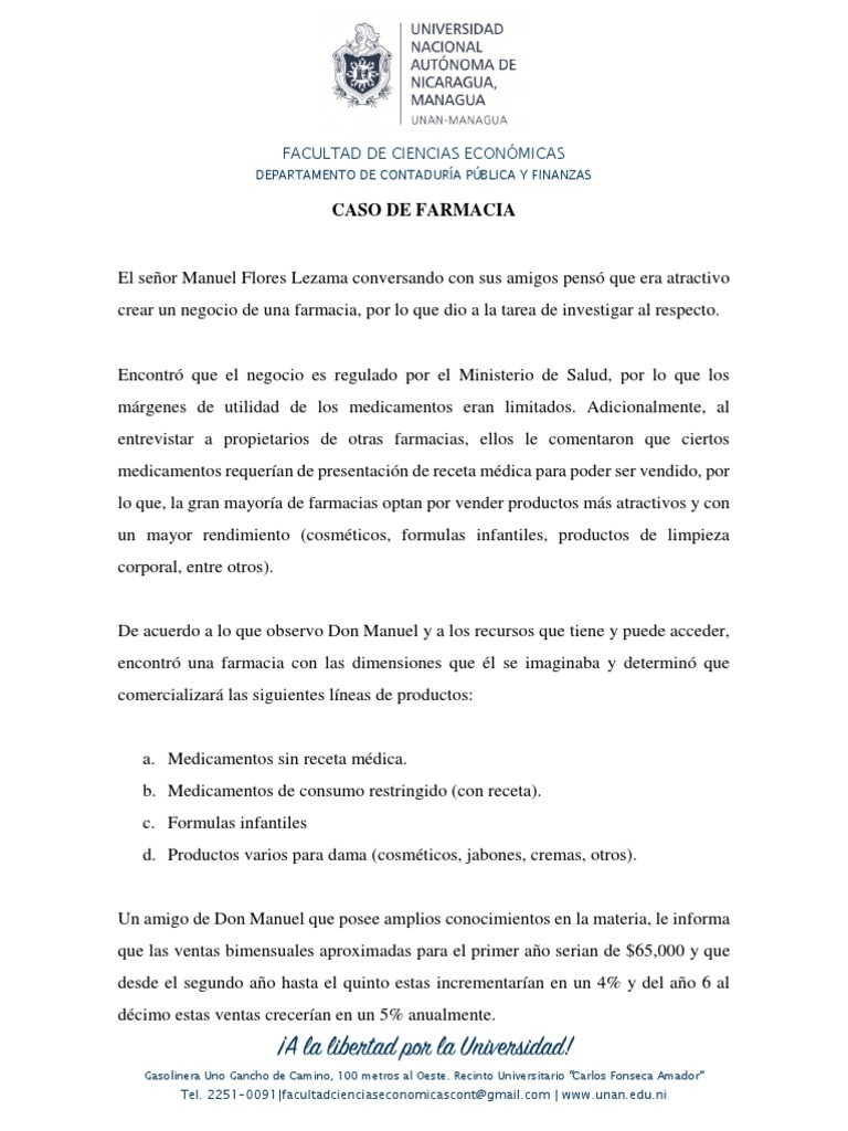 Ejercicios de Flujo de Caja Cecom | PDF | Salario | Farmacia