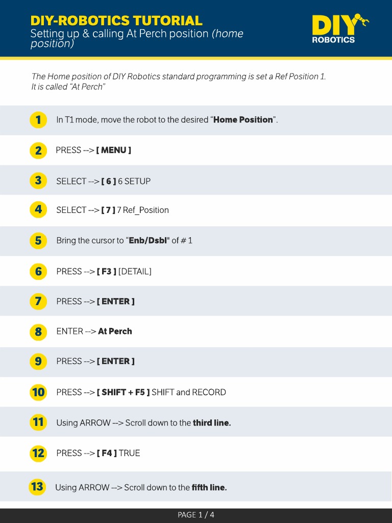 Tutorial - Setting Up and Calling at Perch Position | PDF