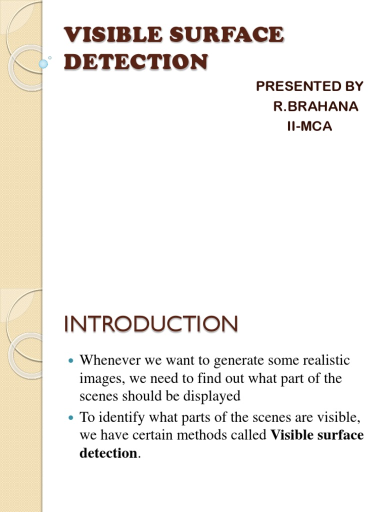 Visible Surface Detection | PDF | Imaging | Graphics