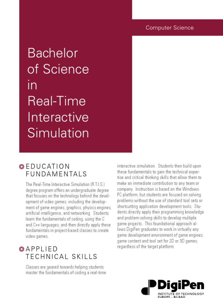 Real-Time Interactive Simulation Degree | PDF | University And College ...
