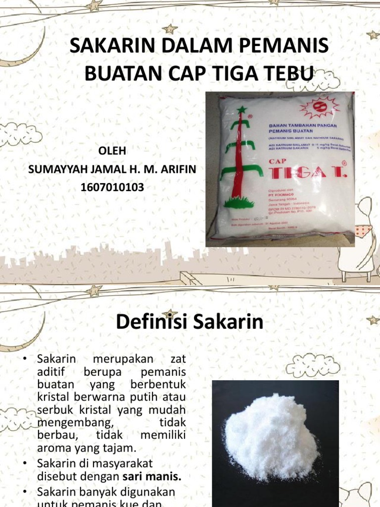 Sumayyah-SAKARIN Dalam Pemanis Buatan Cap Tiga Tebu | PDF