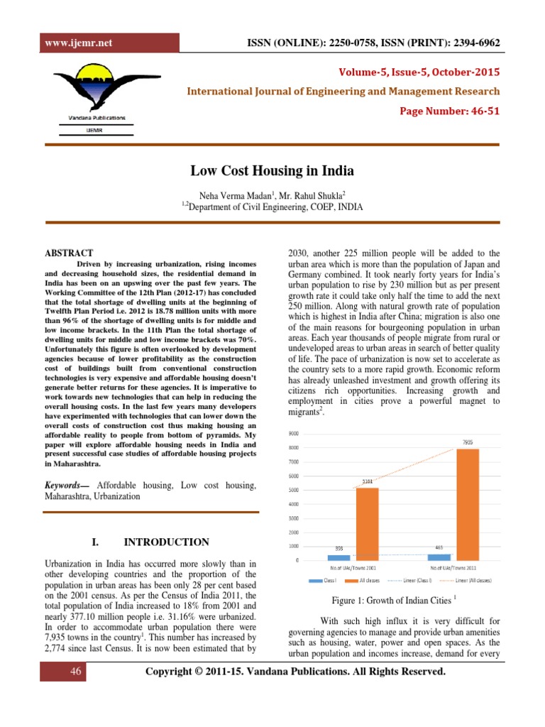 Low Cost Housing in India | PDF | Affordable Housing | Public Housing