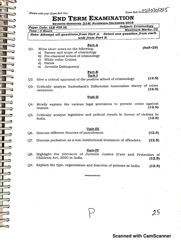 Question Papers IPU BALLB | PDF