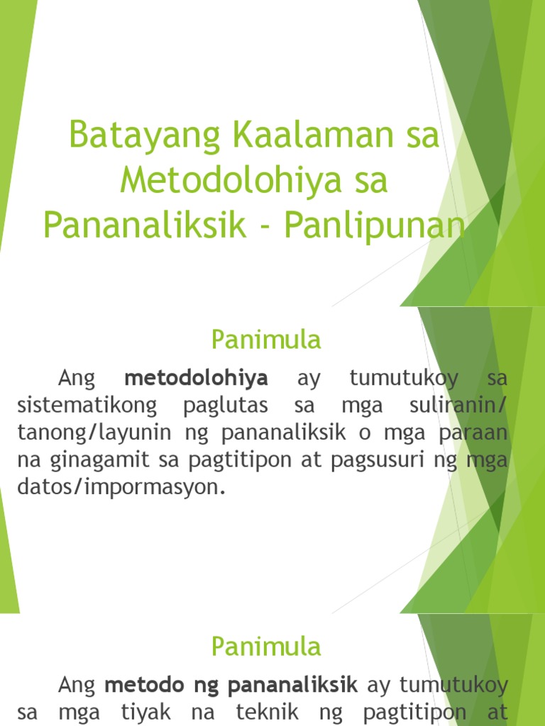 Metodo NG Pananaliksik | PDF