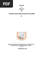Water Level Indicator Project Report | PDF | Electromagnetism | Electricity