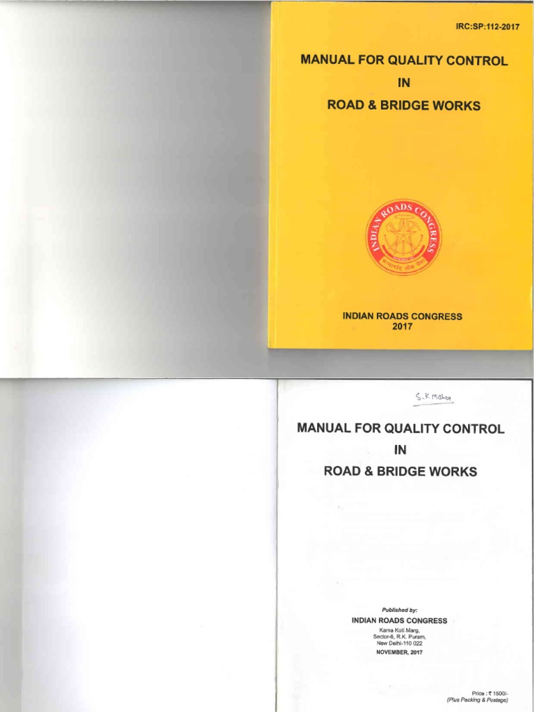 Irc SP 112-2017 | PDF | Quality Assurance | Calibration