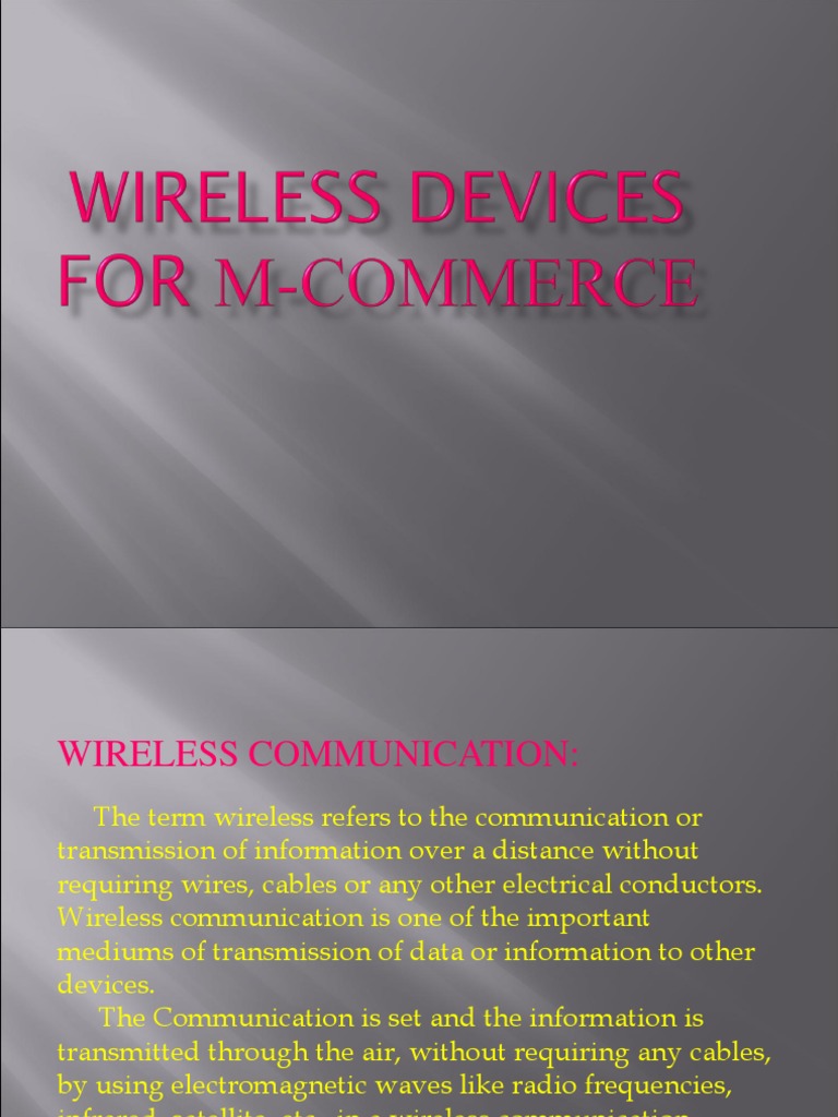 Overview of Wireless Communication Technologies | PDF | Wi Fi ...