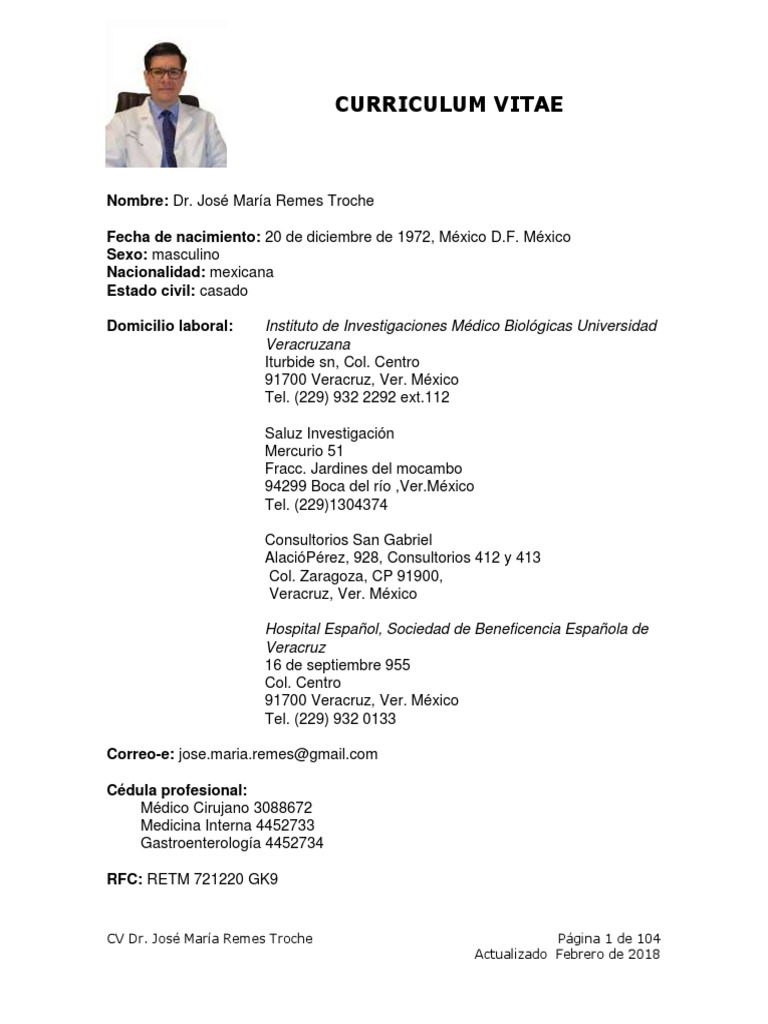 Remes Troche José María CV PDF | PDF | Gluten | Enfermedad celíaca