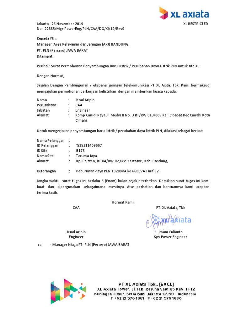 Surat PLN PDF | PDF
