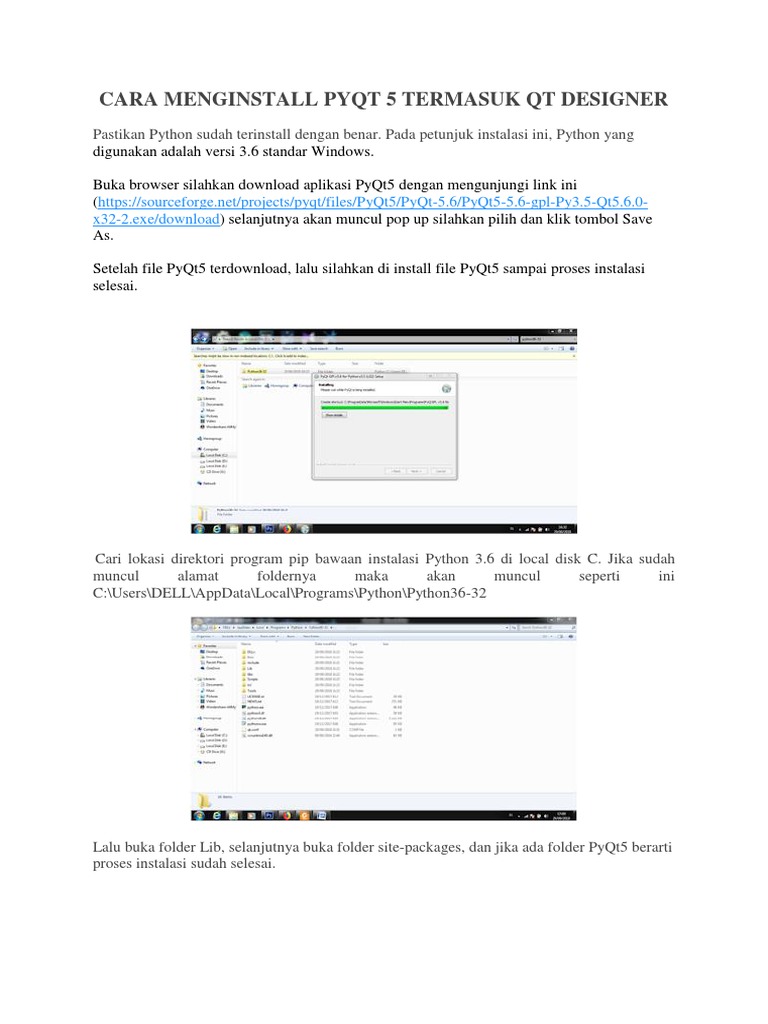 Cara Menginstall Pyqt 5 Termasuk QT Designer | PDF | Seni | Komputer