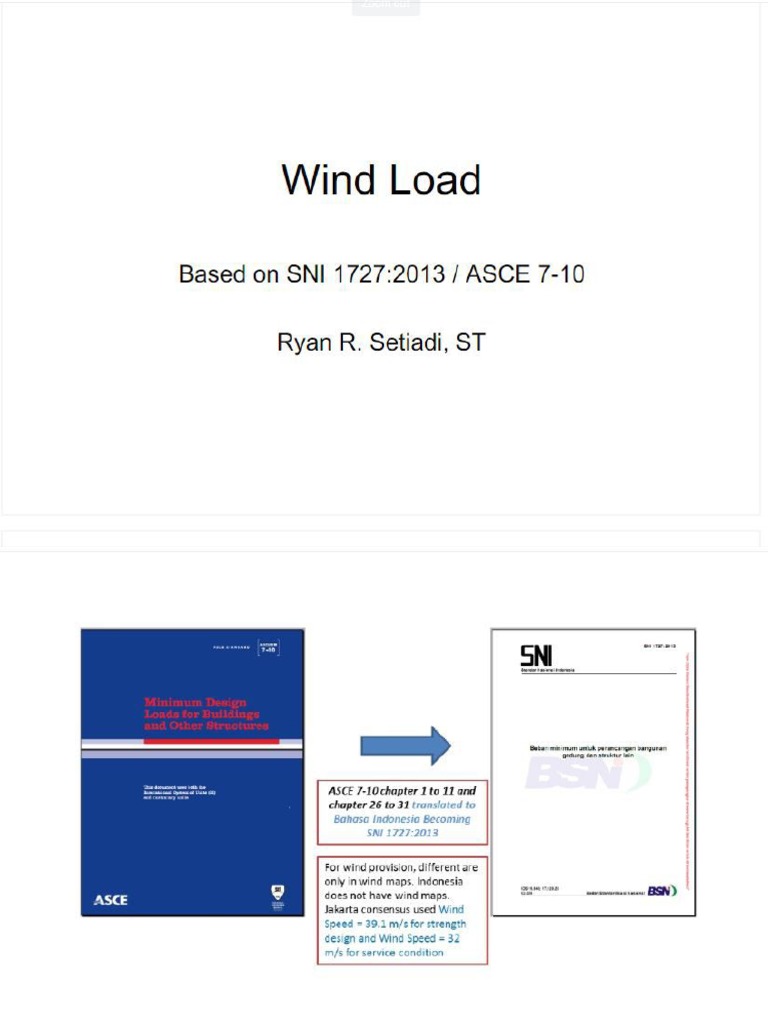 WIND LOAD Based SNI 1727-2013 PDF | PDF