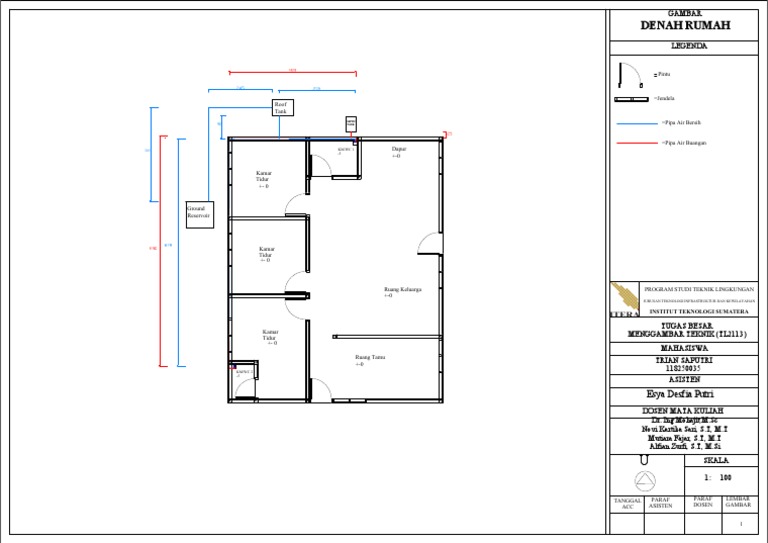 Contoh Denah Rumah Autocad | PDF