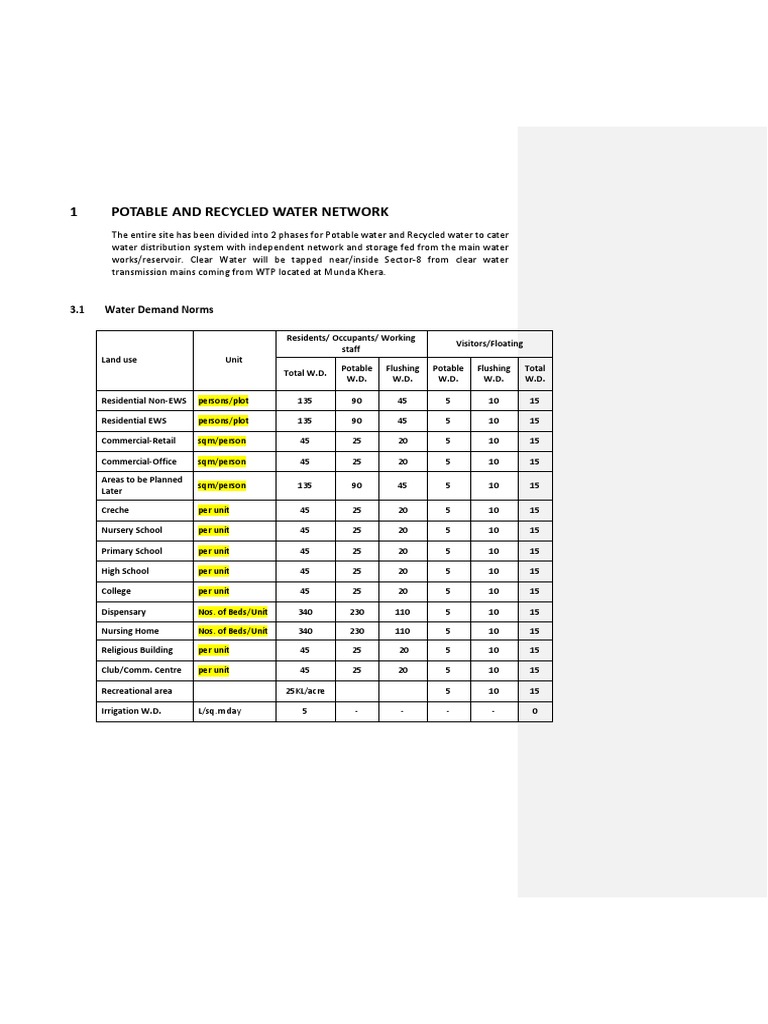 Wet Utilities - Design Basis | PDF | Sewage Treatment | Storm Drain